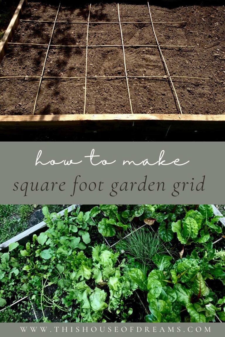 How to Make a Grid for your Square Foot Garden - This House of Dreams